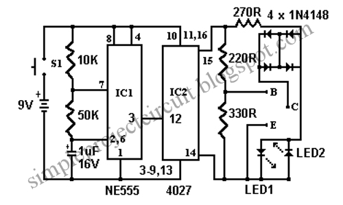 3rd EYE: Simple Transistor Tester Circuit Using 555 IC