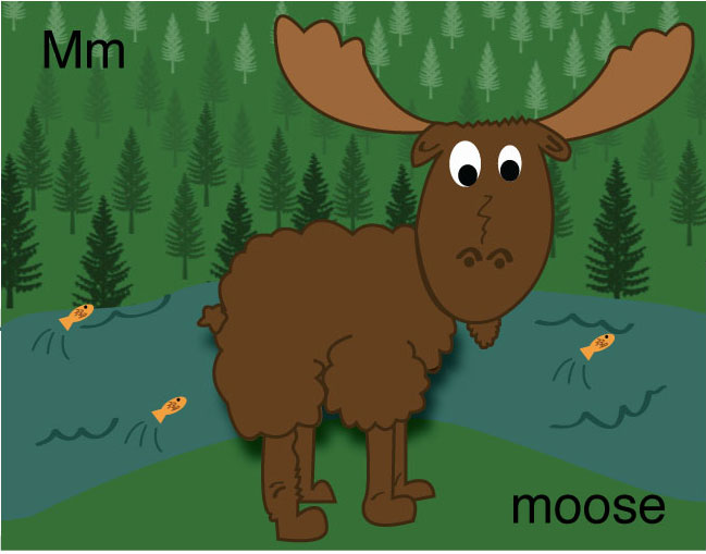Graphic Design II: Alphabet Book. M is for Moose!