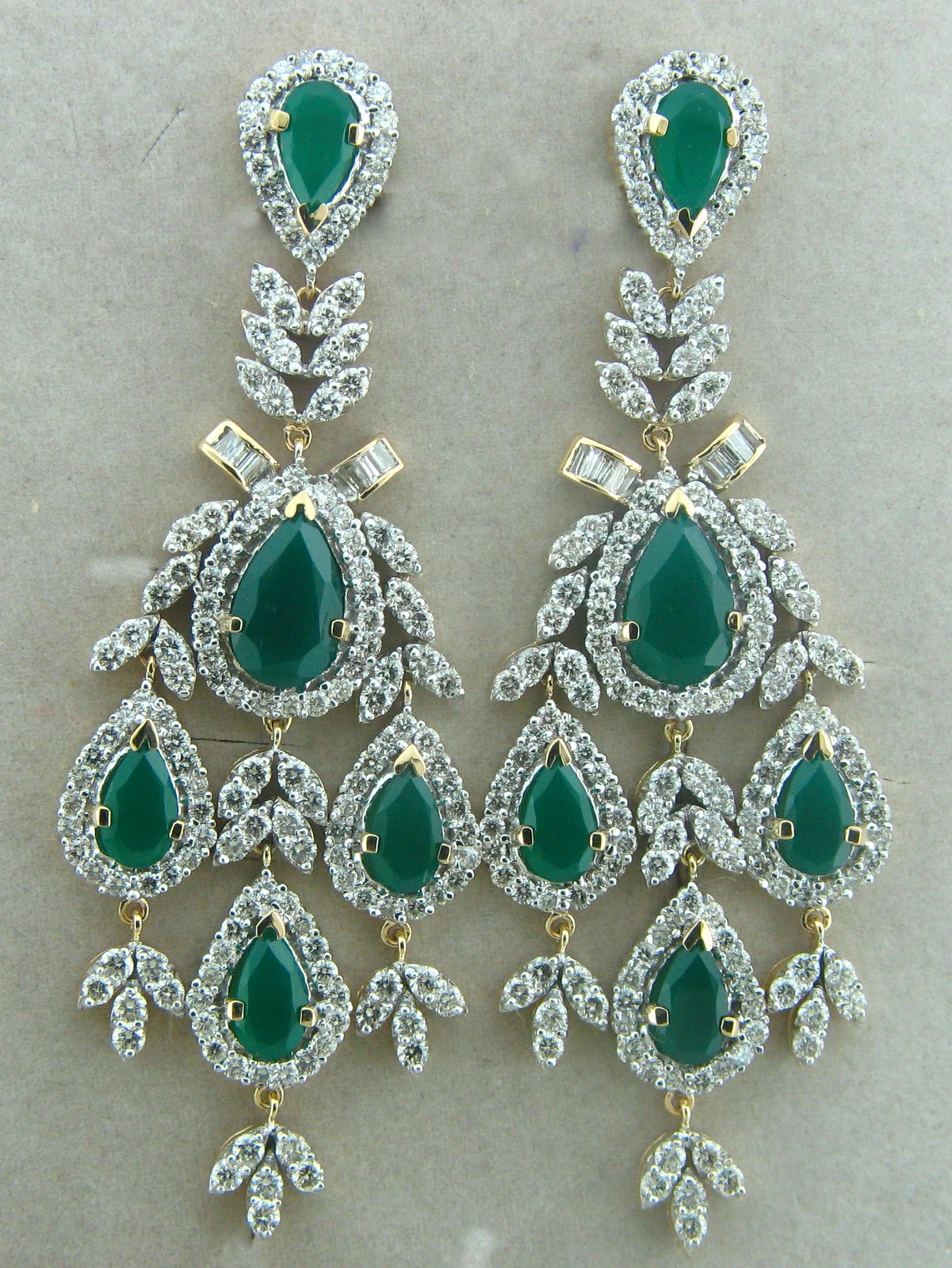 Aby's Pink Turquoise Designer Jewellery: Diamond Earring with the touch ...