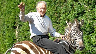 Nothing To Do With Arbroath: Man rides zebra to pub