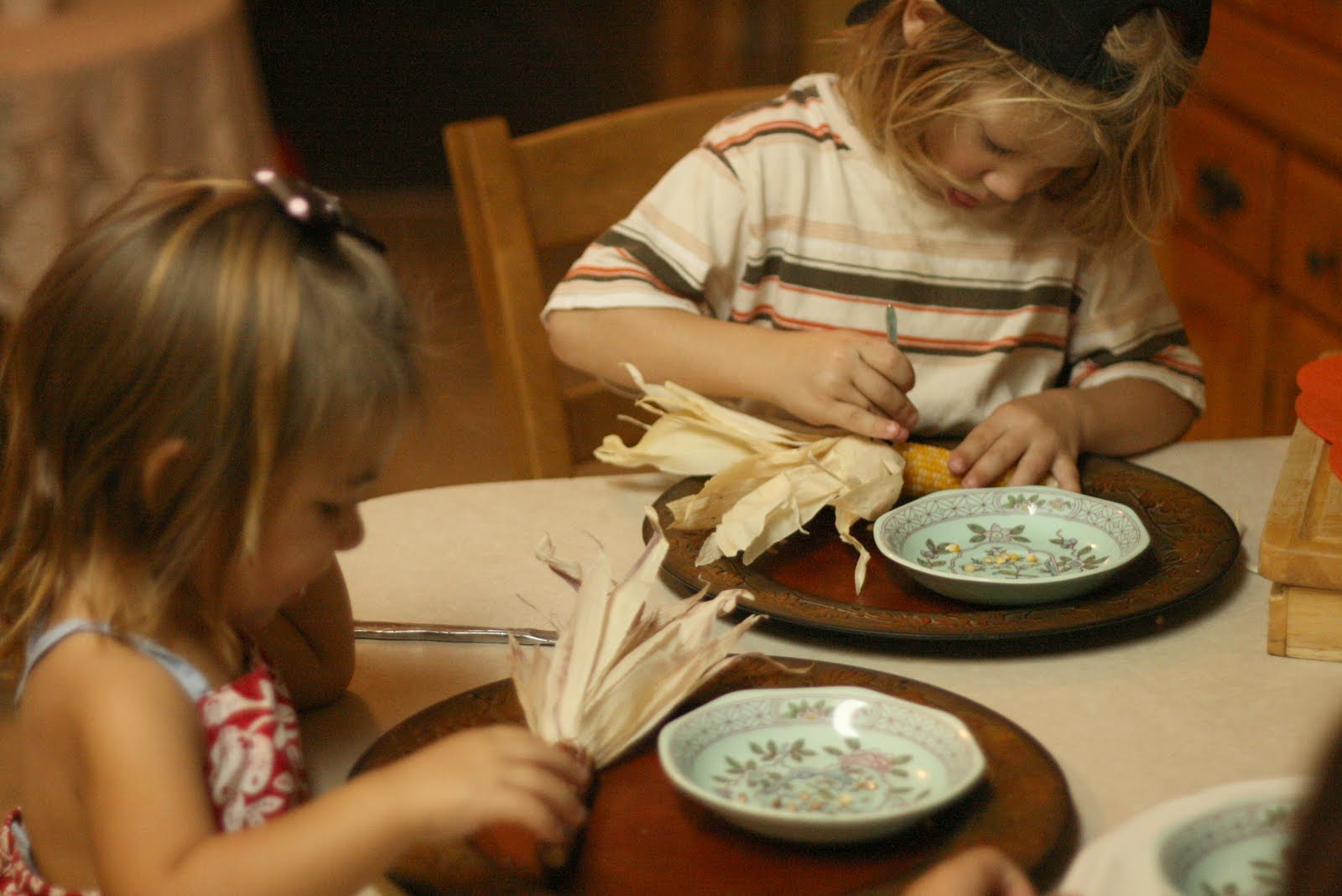 Our School House: Montessori ~ Tweezing Corn