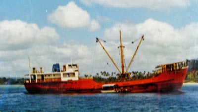 Online Dive Log: Port Vila, Vanuatu. Wreck of the Konanda