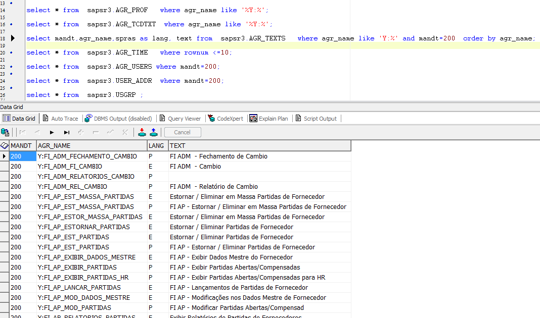 SapDicas: Tabelas de Segurança do SAP