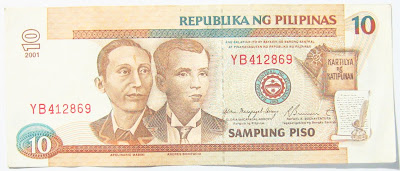 Coins & Banknotes of the World: 2001 10 Pesos New BSP Series 2nd Design