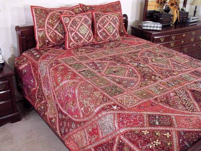 Indian King Duvet Set Sari Bedding Bedspread Coverlet | Interior Design ...