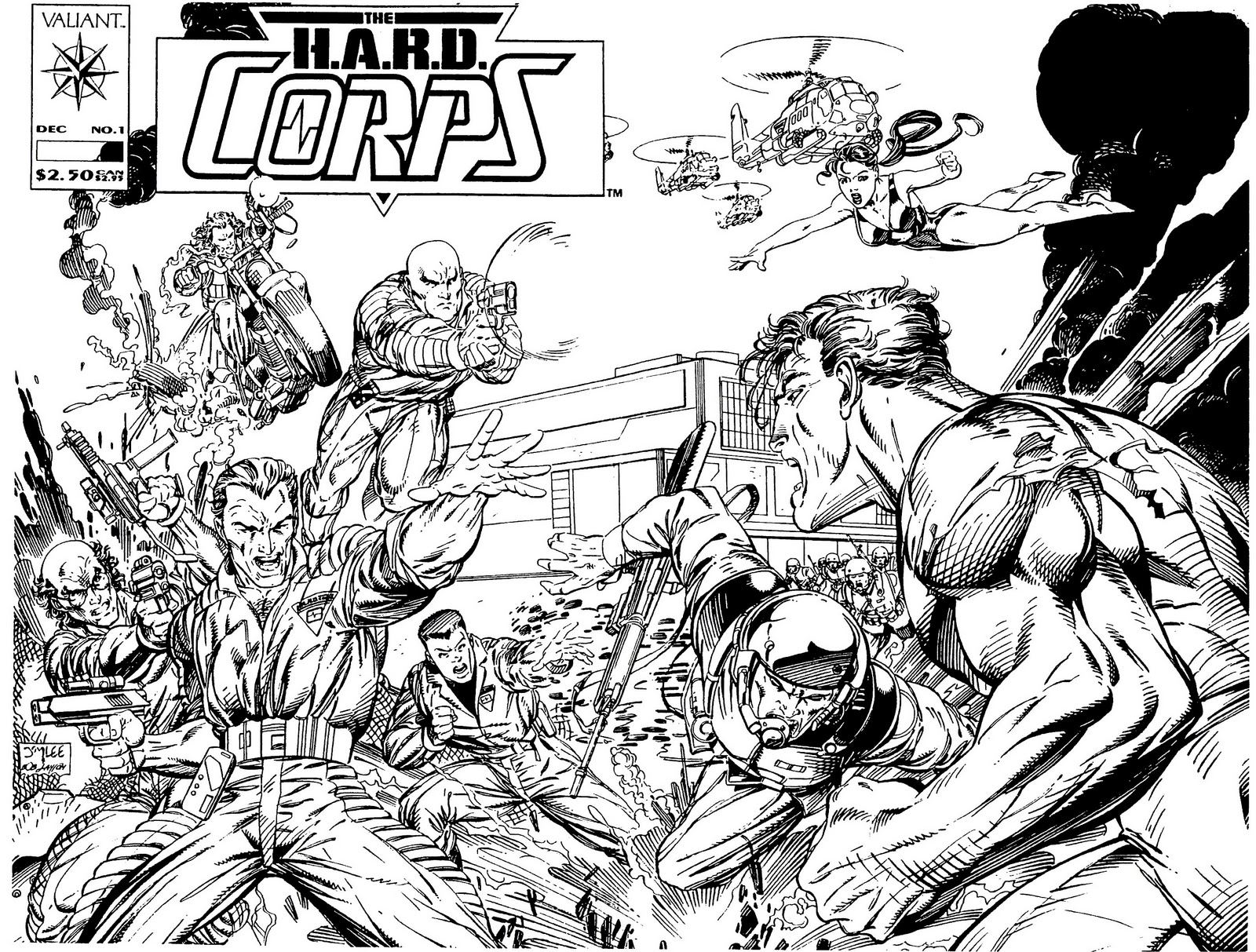 All Things VALIANT: Original Art - H.A.R.D. Corps #1 cover