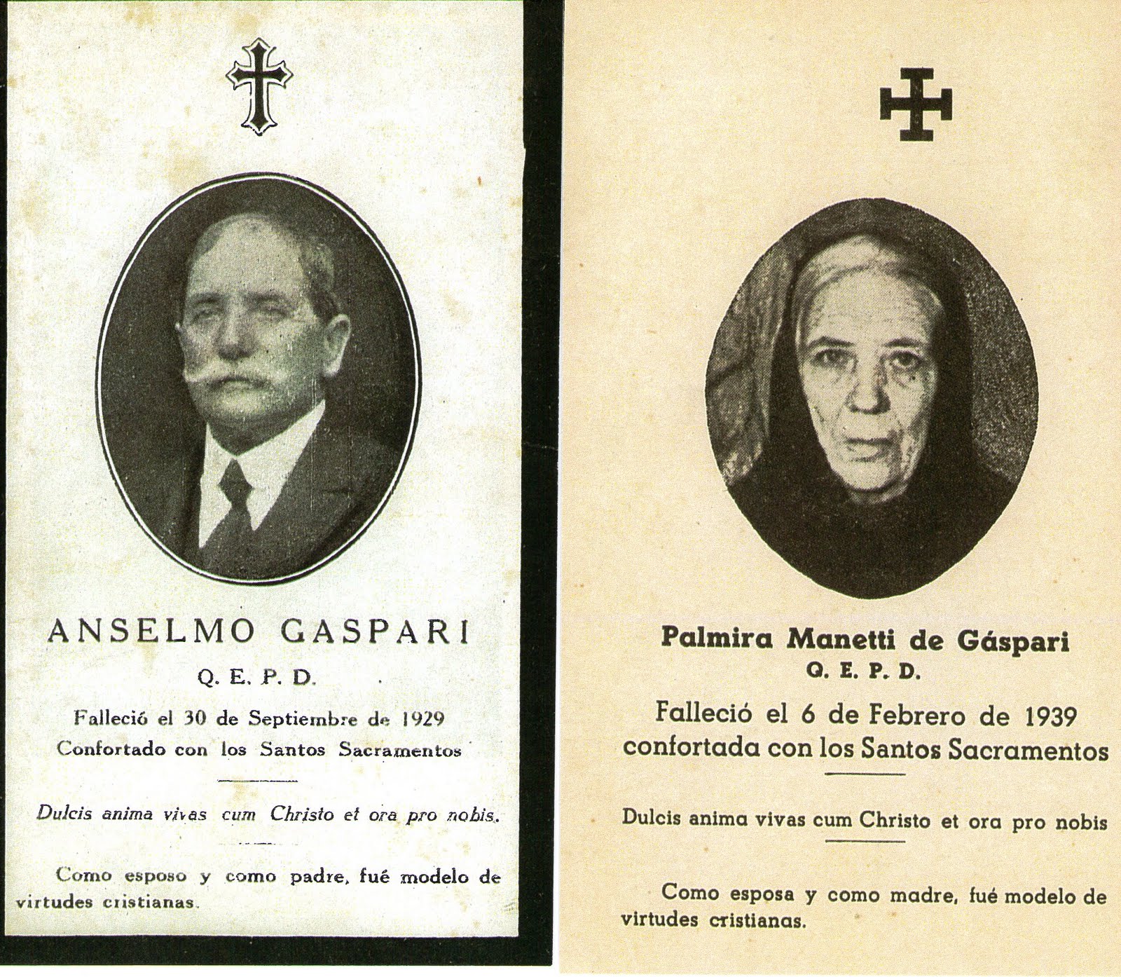 Famiglie Toscane a Mar del Plata: Gaspari