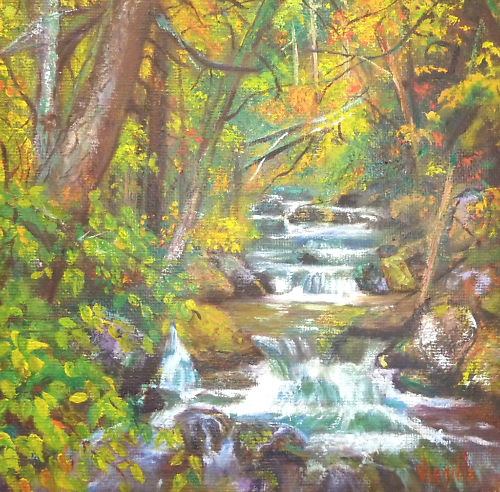 Daily Paintings by Virgilla Lammons: "Mountain Stream" Landscape ...
