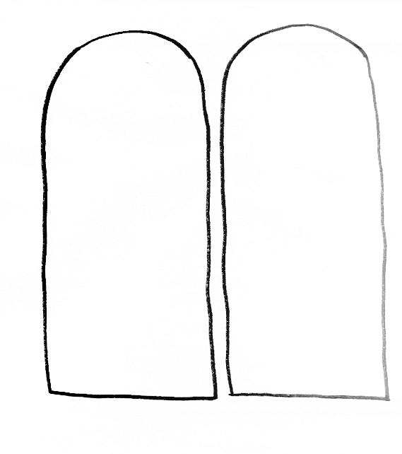 Blank Stone Tablets Ten Commandments Sketch Coloring Page