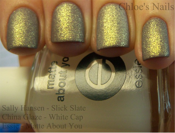 Chloe's Nails: Slick Slate, White Cap & Essie Matte About You= BFF's ...