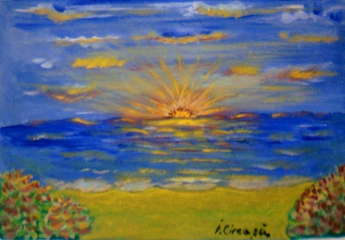 Pictor Ion Cireasa - Picturi in ulei pe panza: Rasarit de soare