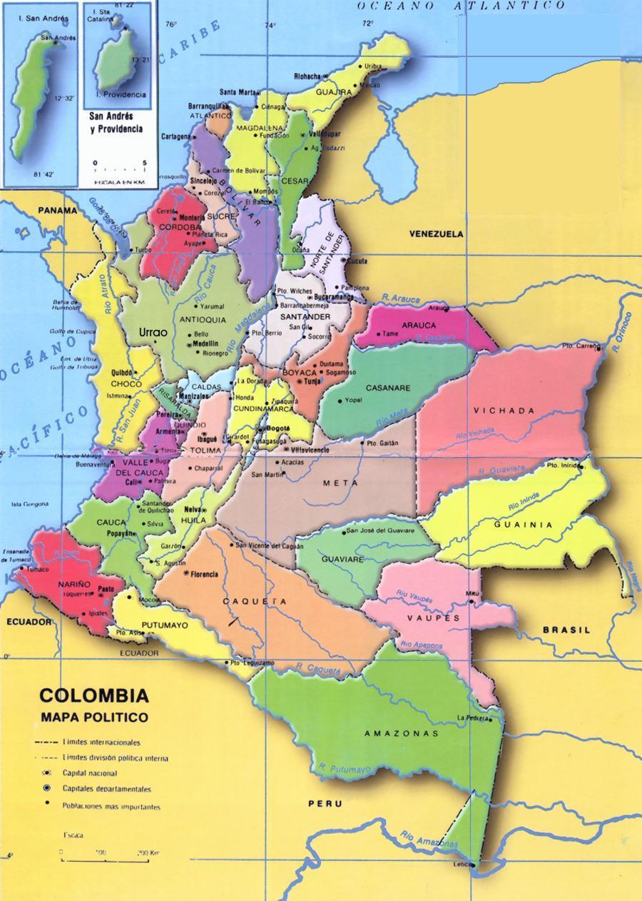 Grupo Colombia: MAPA POLITICO DE COLOMBIA