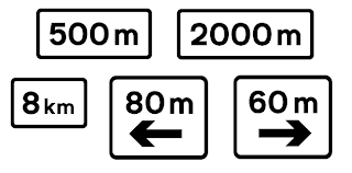 Supplementary plates for warning and restriction signs | glob on someday