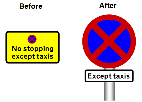 Signage improvements: No stopping and no waiting | glob on someday