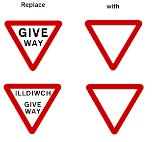 Signage improvements: Give Way and Stop signs | glob on someday
