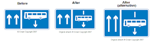 Signage improvements: Cycle, bus, tram, and car sharing lanes | glob on ...