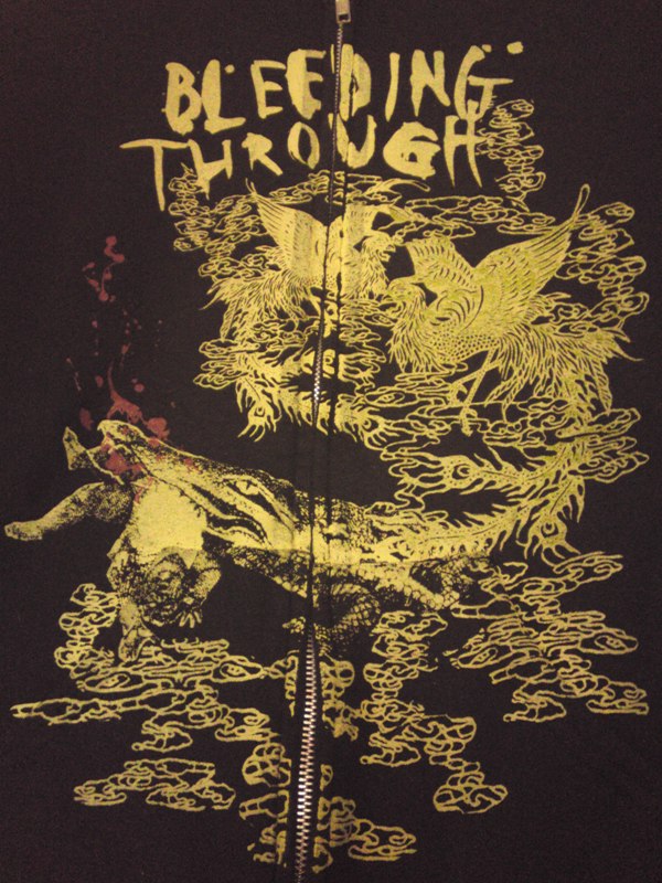 fashion 2011: Hoodie Band Metal Bleeding Through