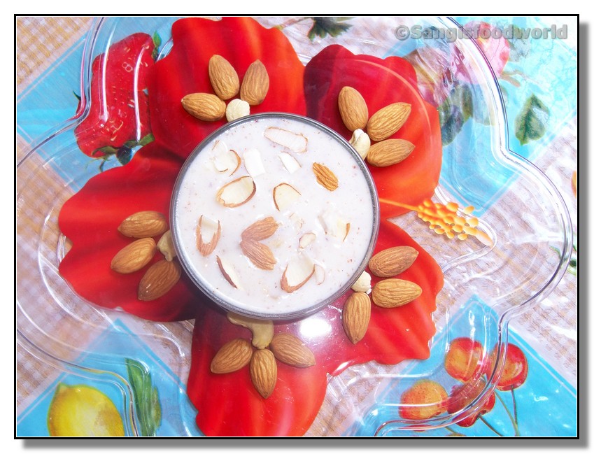 Sangi's Food World: Almond Barley payasam/ Almond Barley Kheer