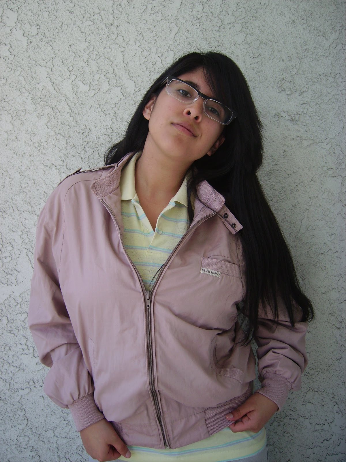 MY SIDEWALK CRUSH: 80's light beige pink Members Only Jacket