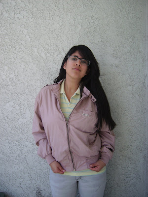 MY SIDEWALK CRUSH: 80's light beige pink Members Only Jacket