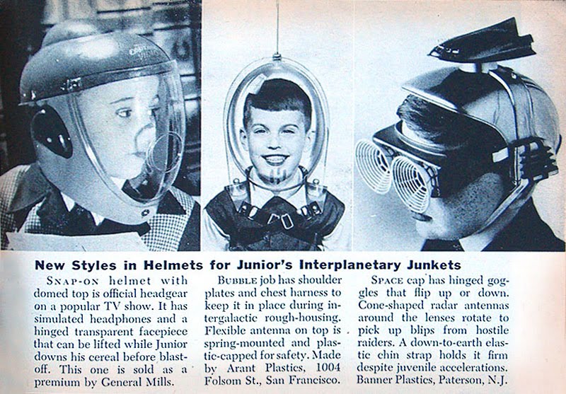The SPACEMAN'S TOYCHEST: Three Space Helmets