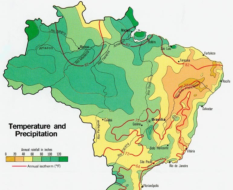 Brazil: Three Thematic Maps