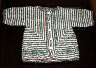 Umme Yusuf: Ravelympics Project # 2: Striped Baby Surprise Jacket