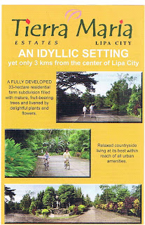 PROPERTIES FOR SALE: TIERRA MARIA ESTATES - LIPA BATANGAS