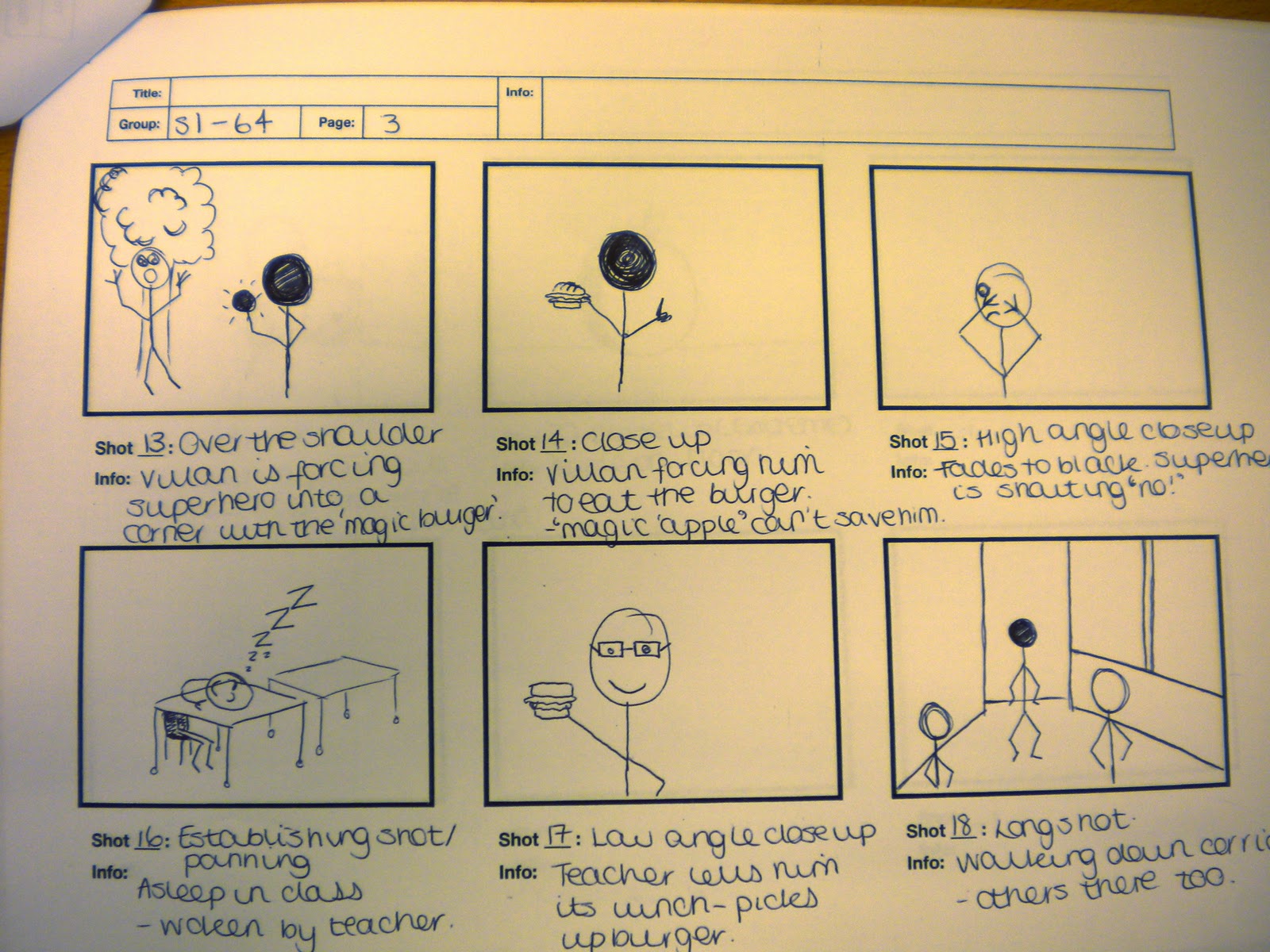 12S1-64 CHILDRENS FILM 2010/11: Childrens Film: Storyboard