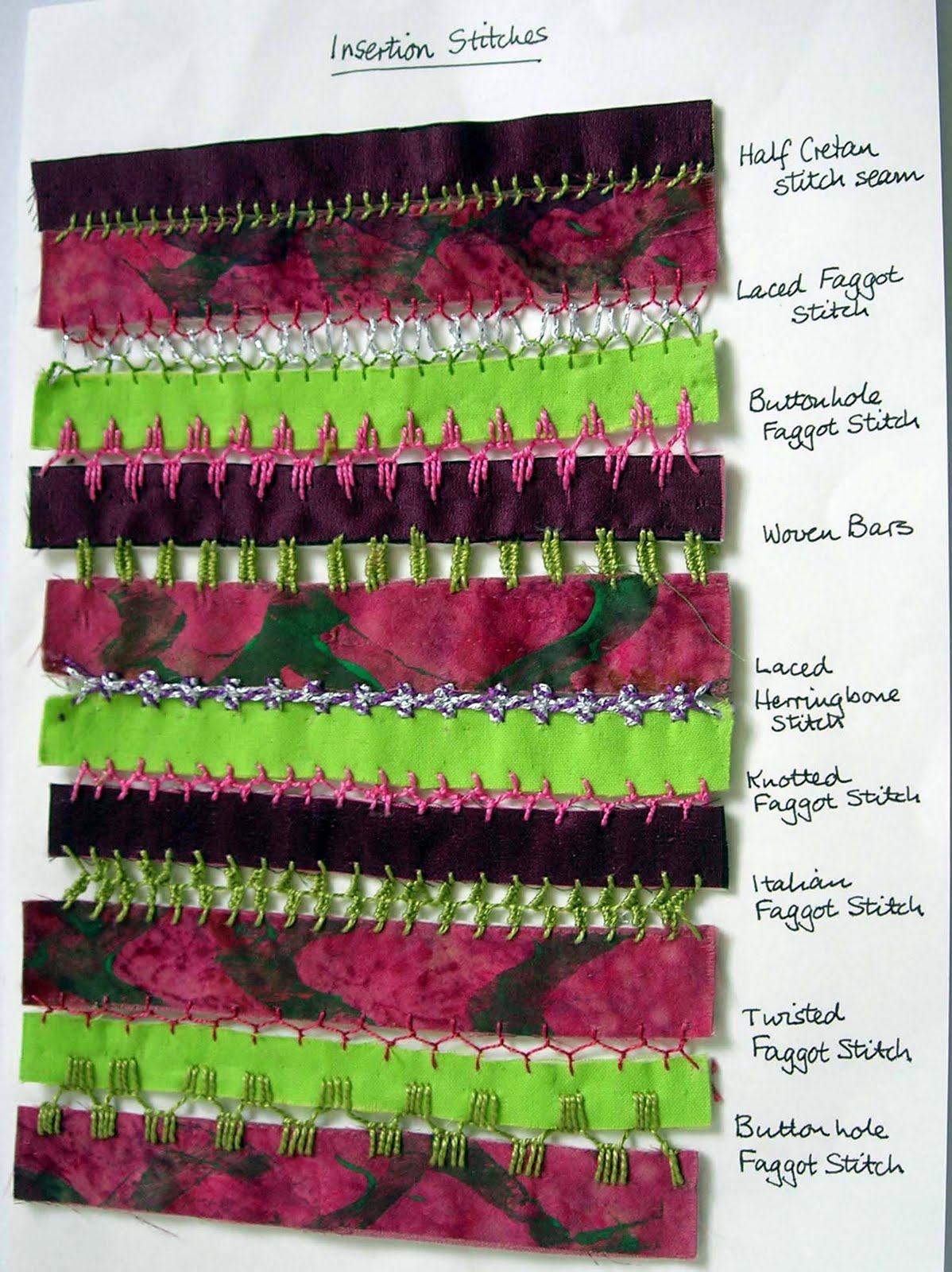 Catherine's Stitching: City and Guilds Level 3 Certificate Module 1