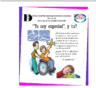 La educación integral que queremos: "YO SOY ESPECIAL", Y TU?