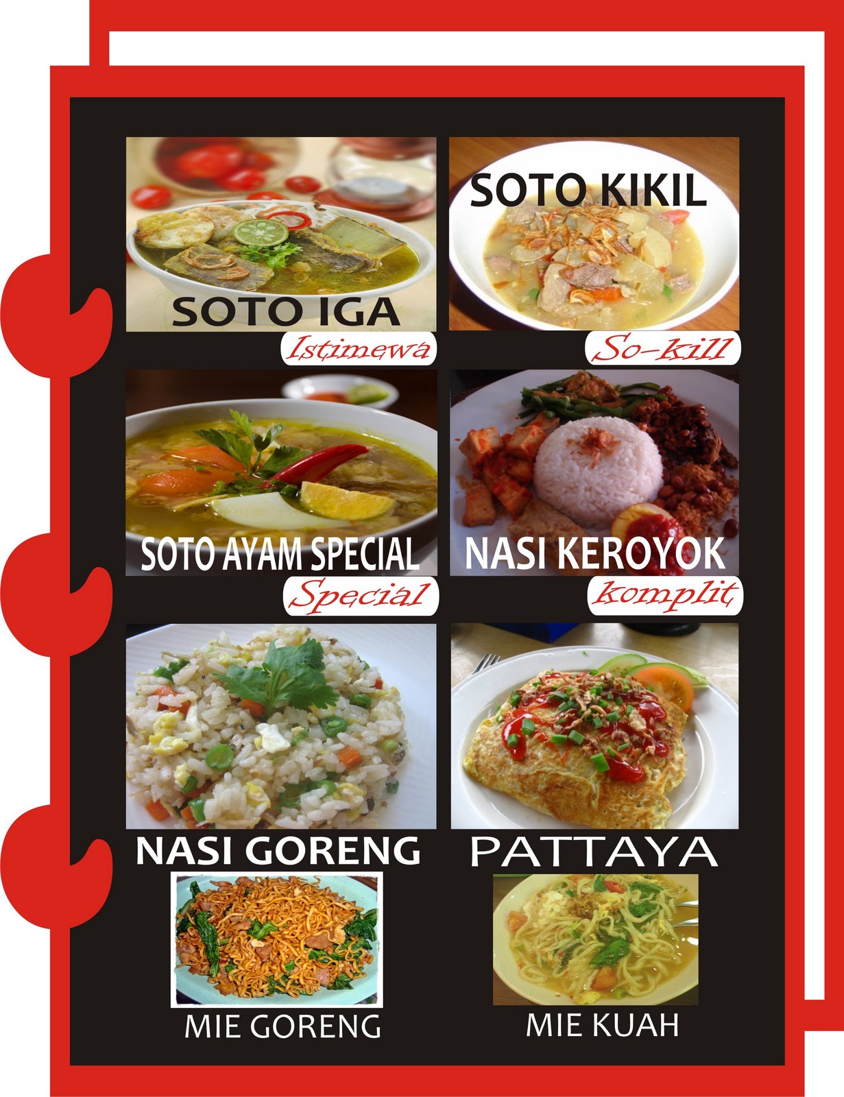 Masakan panas: Daftar masakan brondong2