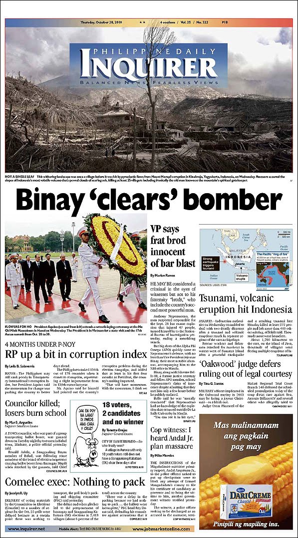 The Inquirer Front Page: October 2010