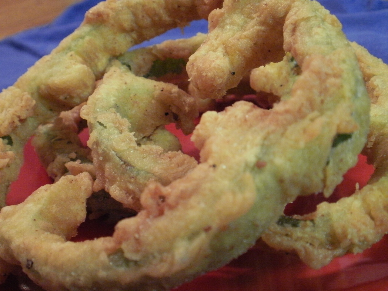 Real Life Living: Fried Bell Pepper Rings