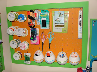 By Your Hands: Sewing Room Organization - Pegboard
