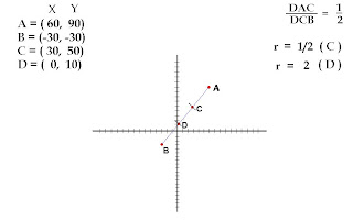 MATEMATICAS III: Division de un segmento rectilineo