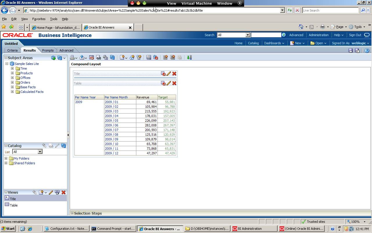 Cuneyt Yilmaz Oracle Blog Oracle Business Intelligence 11g Create A Report