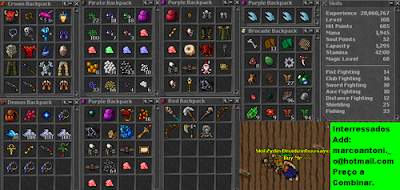 Tibia Negócios: VENDO ELDER DRUID LVL 108