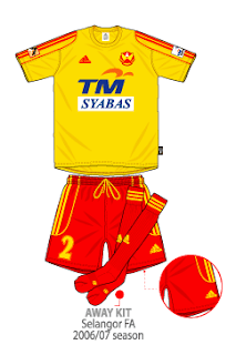 Football teams shirt and kits fan: Selangor FA shirt/kits 2006/07 Malaysia Super League