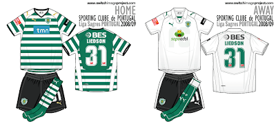 Football teams shirt and kits fan: Sporting Lisbon 2008-09 completed ...