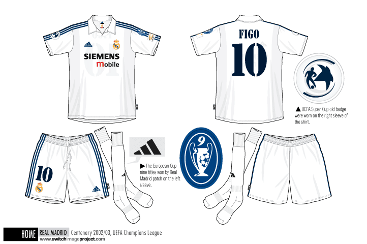 Football teams shirt and kits fan: Real Madrid 2002-03 kits
