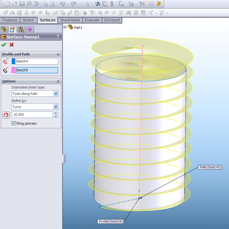 Design blog: Creating the helix in Solidworks...