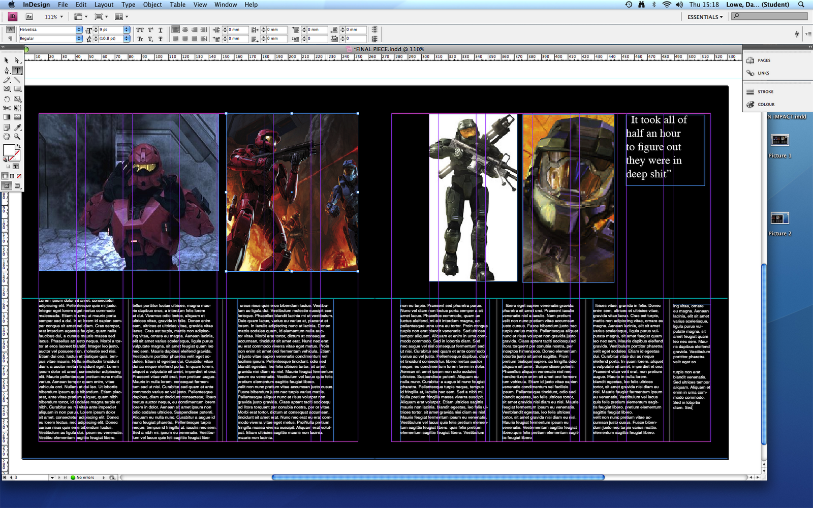 The Daniel Lowe Experience: In Design Work Grid Layout