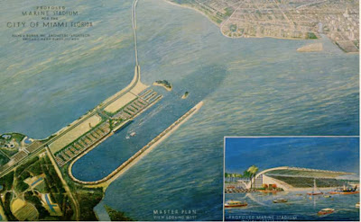 View from Virginia Key: Miami Marine Stadium: beauty amid the horror