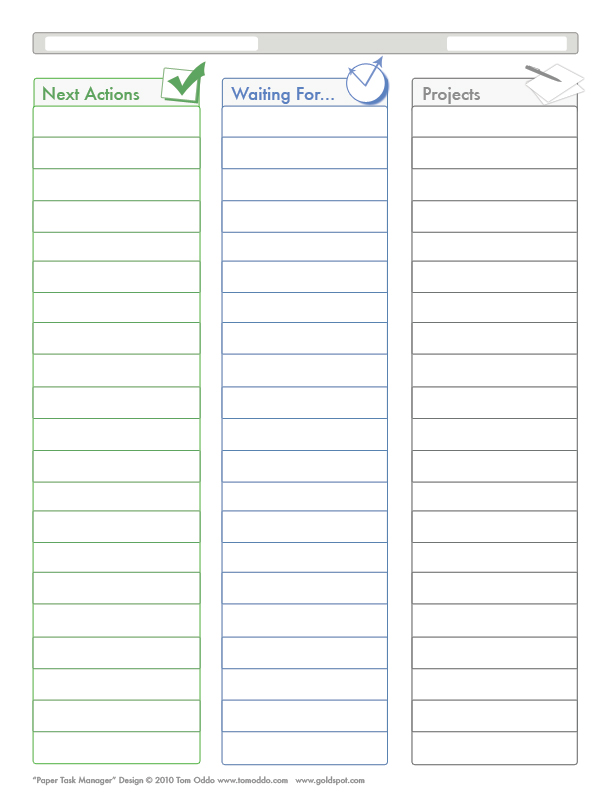The Gold Standard: Free Download - Paper Task Manager