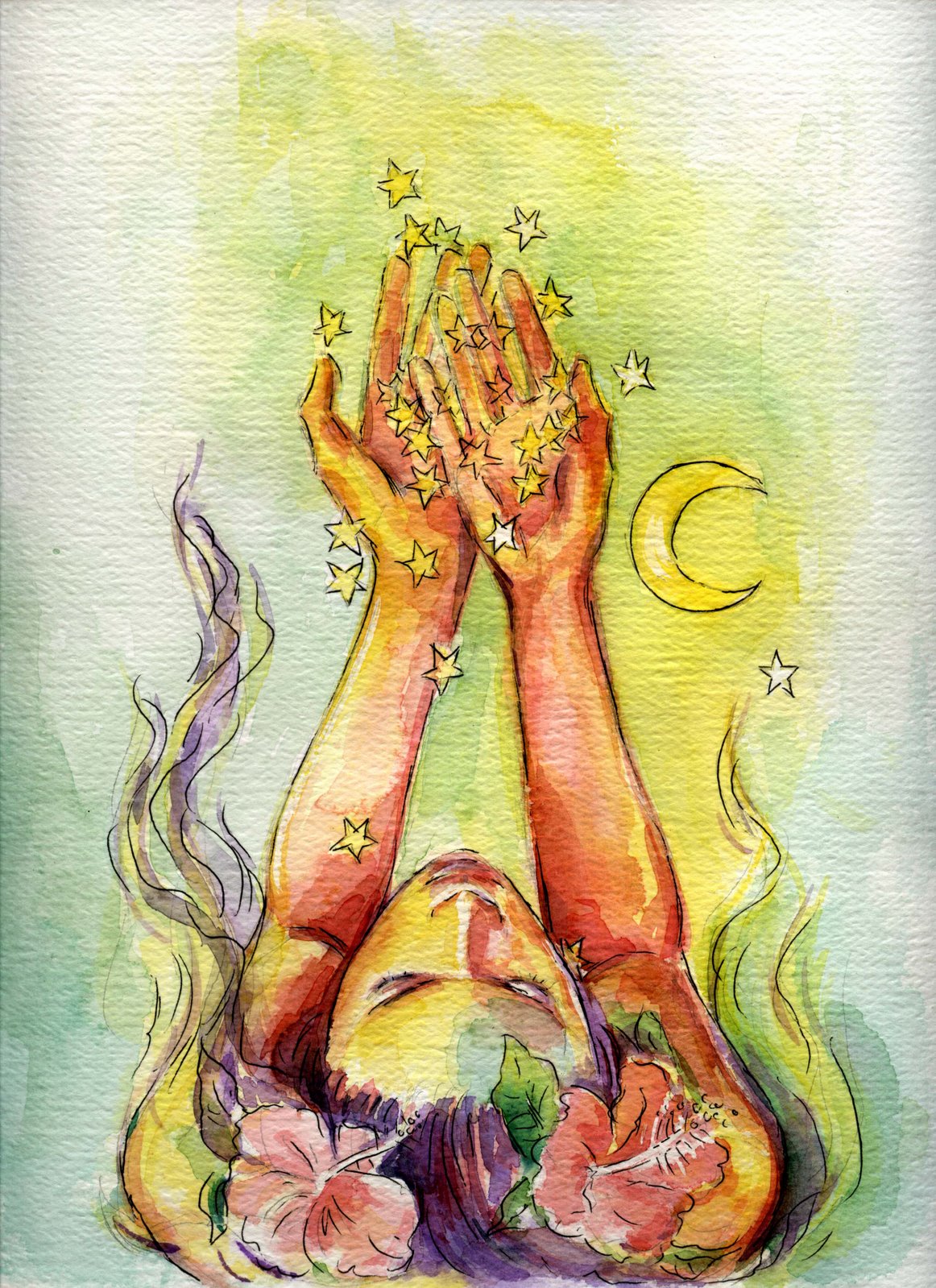 Hawaiian Art Prints Photos Posters: People-Watercolors 6x8