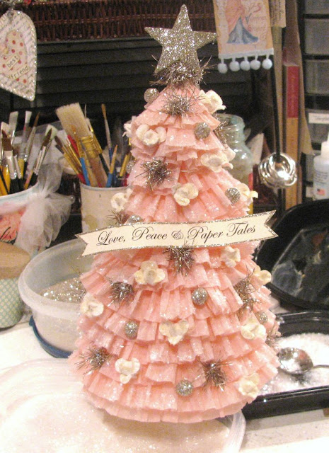 Sharrahug's Sweet Blessings: Sharing a Crepe Paper Tree tutorial