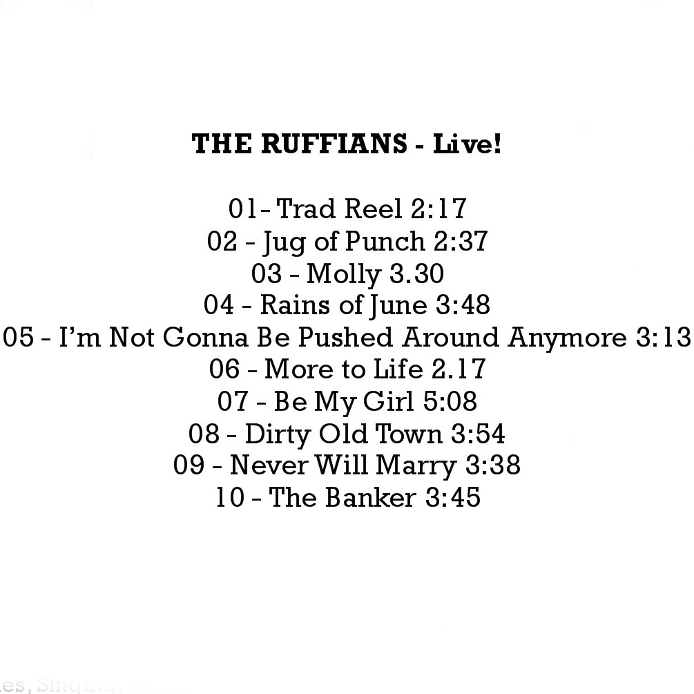 BOOTLEG: THE RUFFIANS ~ CELTIC FOLK PUNK AND MORE