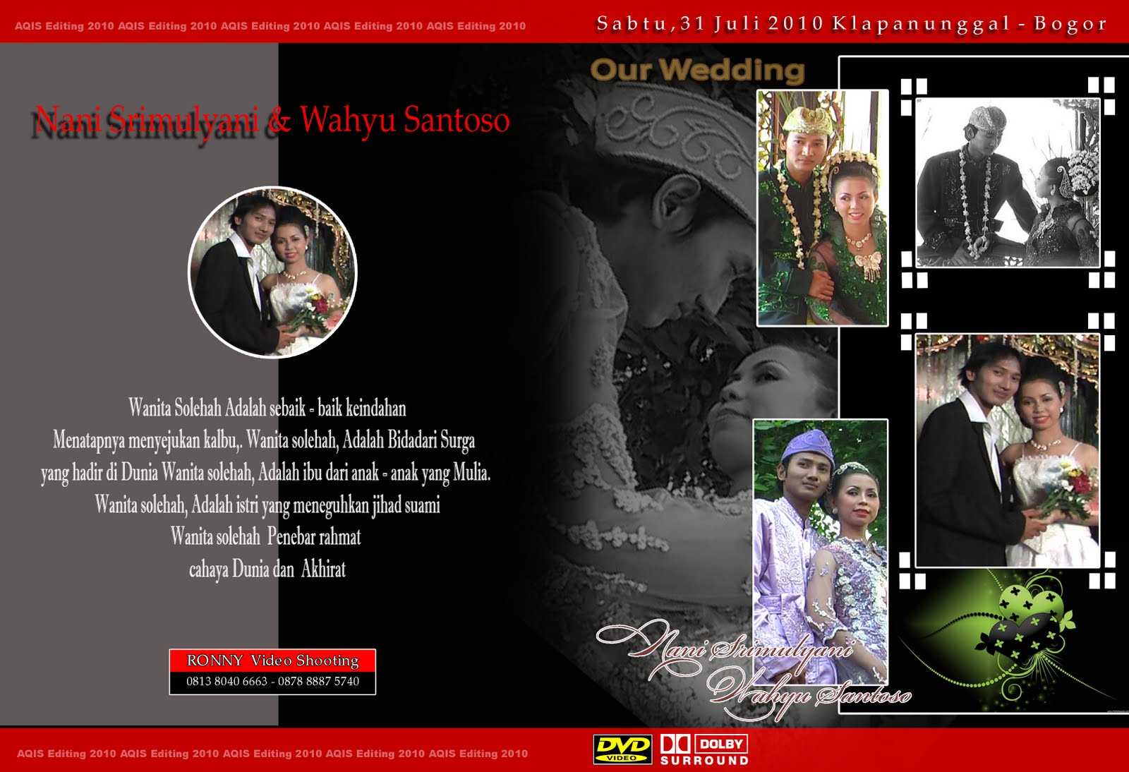 AQIS multimedia: Contoh cover DVD