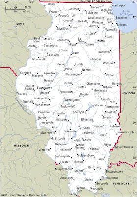 Central Illinois Map With Cities - Map